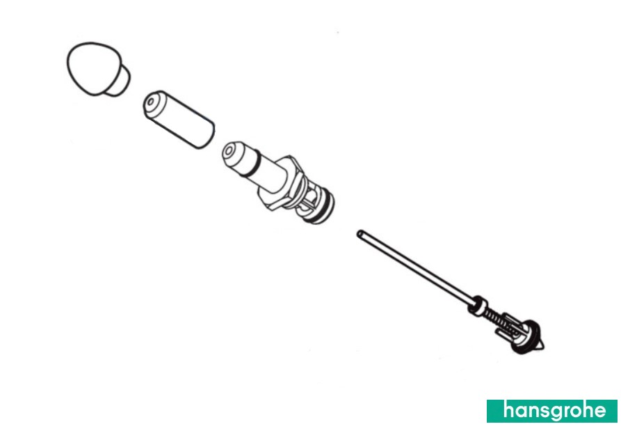 Переключатель на душ встроенного смесителя Hansgrohe 95015000, цена 17 ...